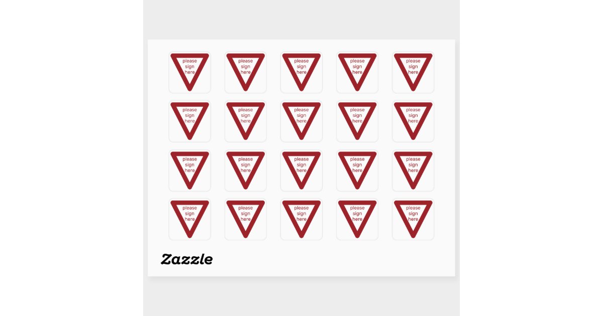 please sign here stickers | Zazzle