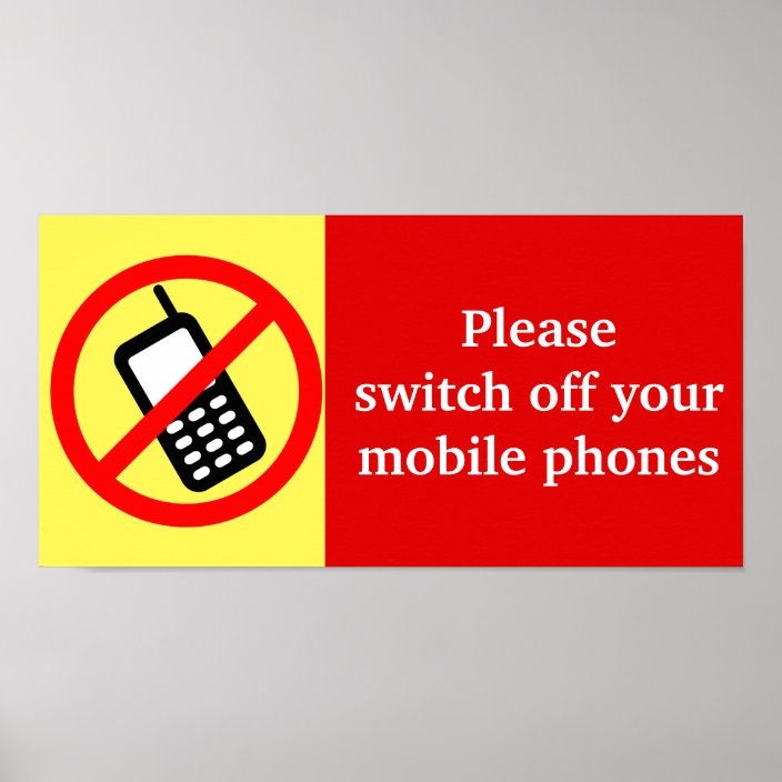 Please Switch Off Your Mobile Phones Poster | Zazzle.co.uk