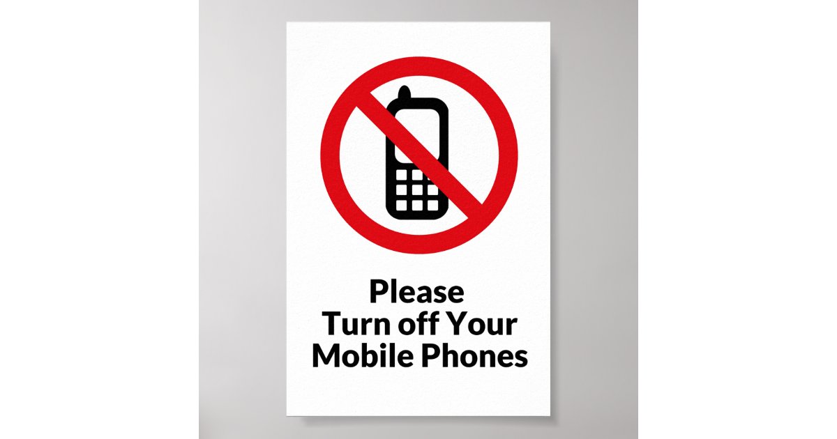 Please turn off cell phones poster | Zazzle