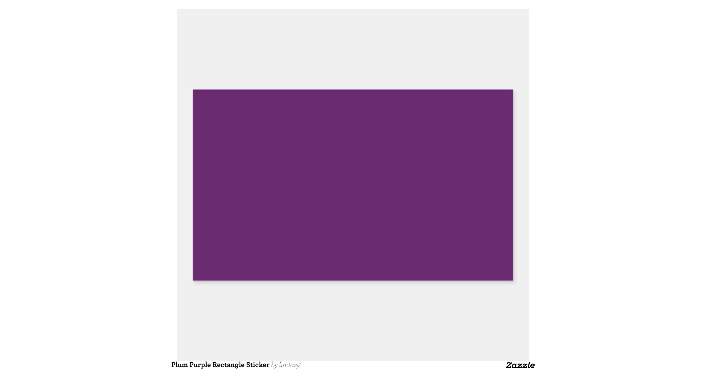 Plum Purple Rectangle Sticker | Zazzle