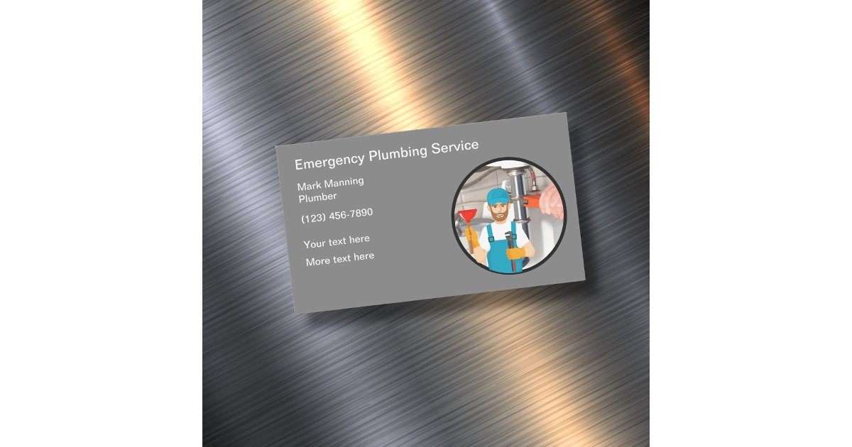 Plumber Service Plumbing Magnetic Business Card | Zazzle