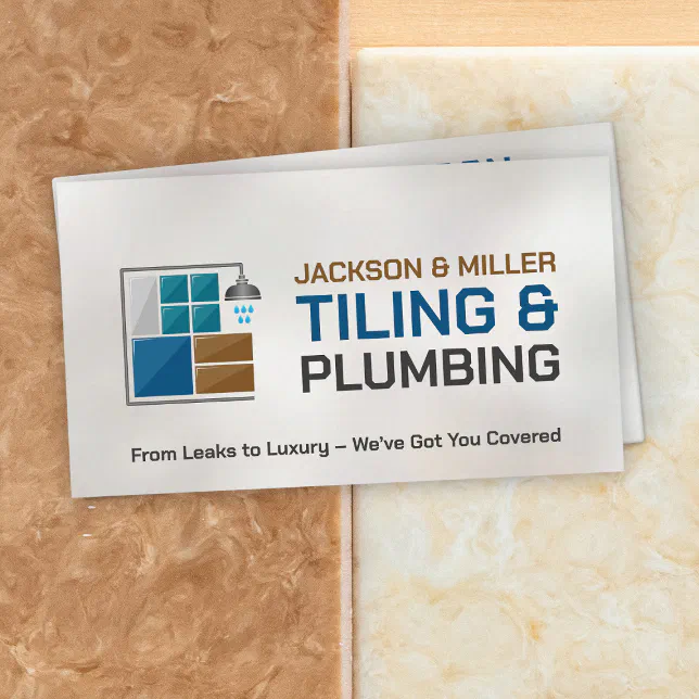 Plumbing and Tiling Services Business Card | Zazzle