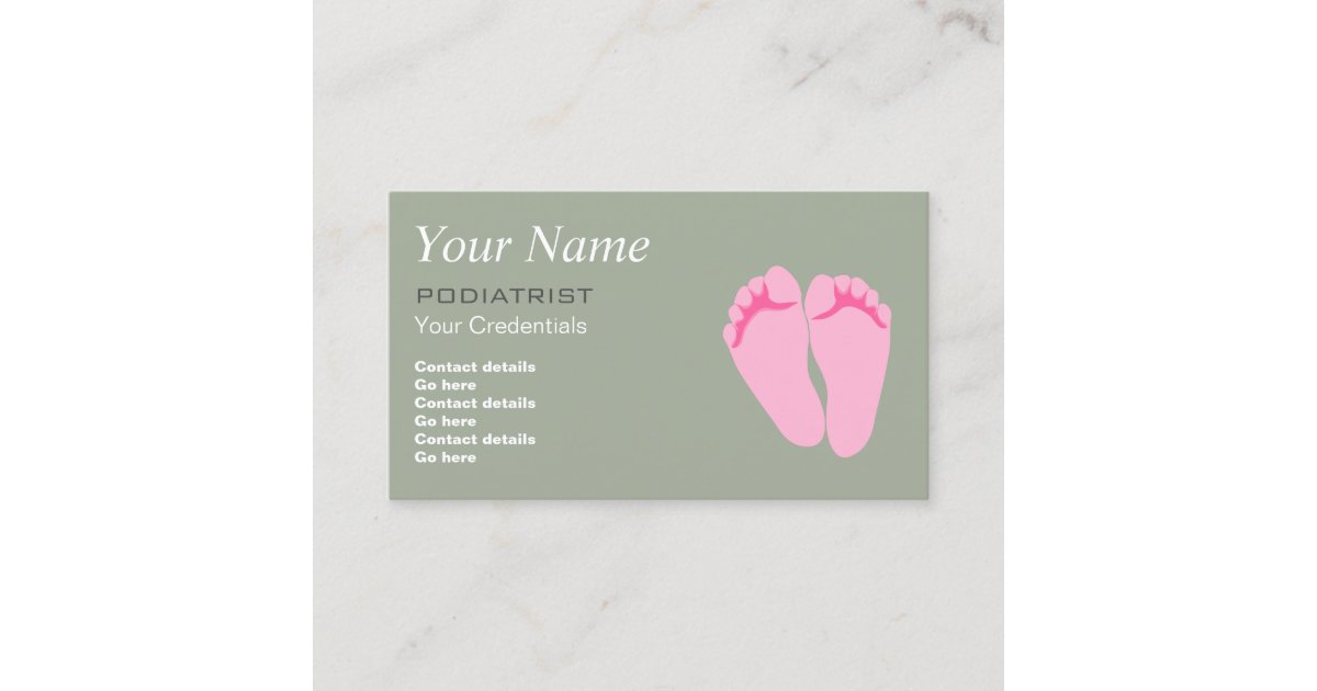 Podiatrist Chiropodist Appointment Business Cards | Zazzle