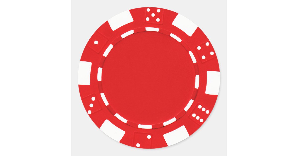 pokerchip sticker red | Zazzle