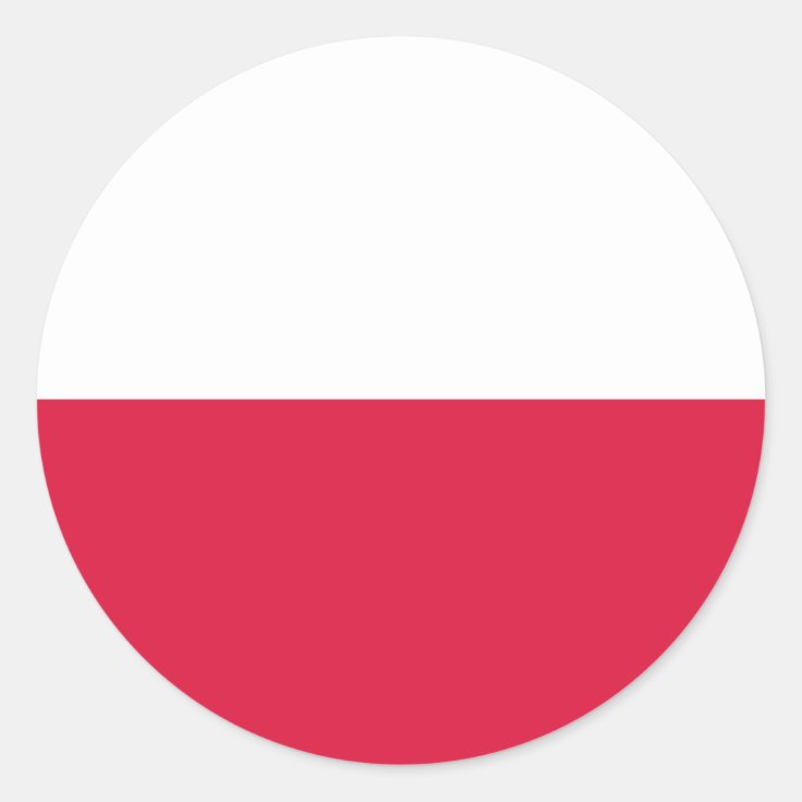Poland Flag Classic Round Sticker | Zazzle