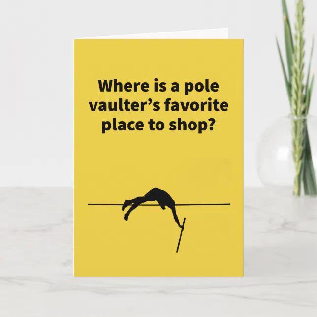 Pole Vaulter Clearance Store Sports Card | Zazzle