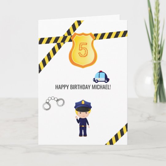 Police Birthday Greeting Card | Zazzle.co.uk