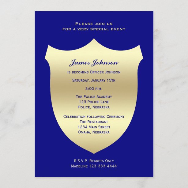 Police Invitations | Zazzle UK
