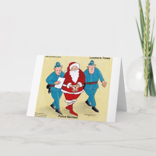 Police Navidad Funny Christmas Santa Gifts & Cards | Zazzle.co.uk