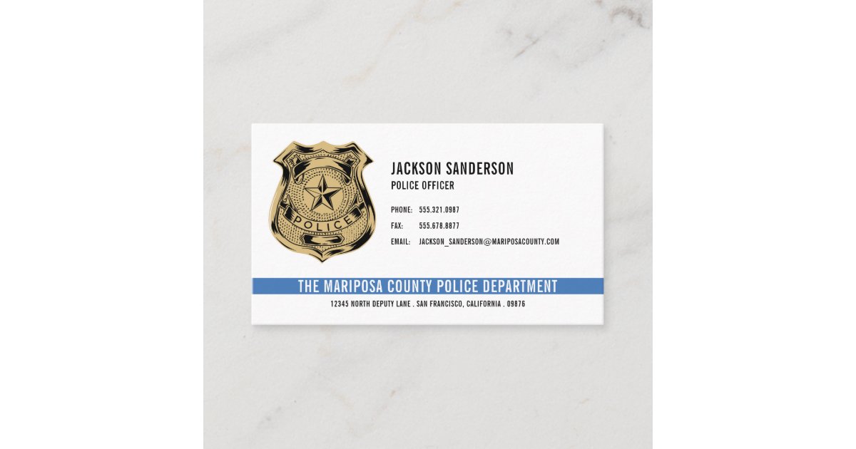 Police Officer Department Law Enforcement QR Code Business Card | Zazzle
