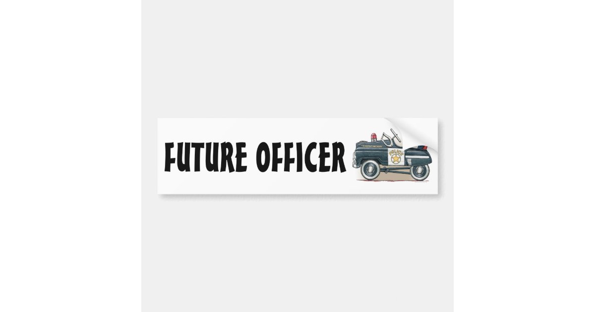 Police Pedal Car Cop Car Bumper Sticker | Zazzle