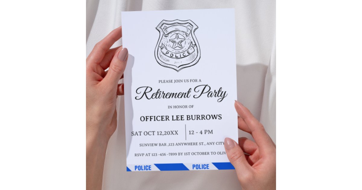 Police Retirement Party Invitation | Zazzle