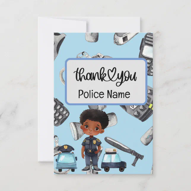 Police-Themed Thank You Card – Show Appreciation | Zazzle