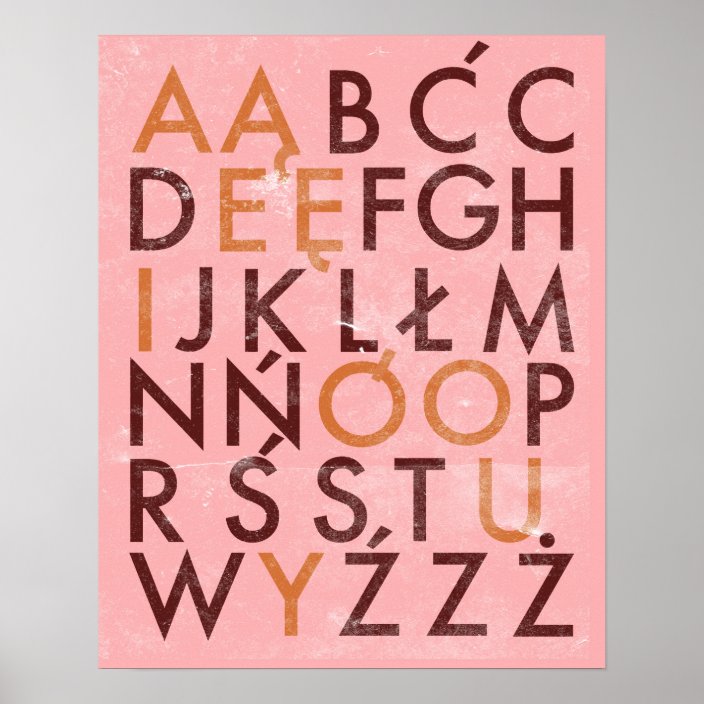 POLISH ALPHABET POSTER | Zazzle.co.uk