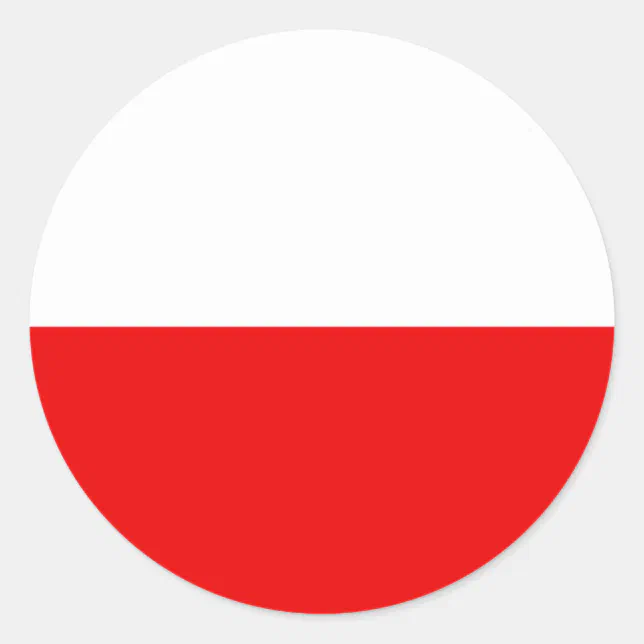 Polish Flag T-shirts and Gifts Classic Round Sticker | Zazzle