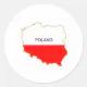 Polish Map png Classic Round Sticker | Zazzle