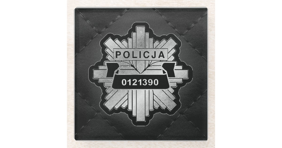 Polish Police Badge Coaster | Zazzle