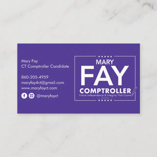 Political Candidate Logo QR Code Social Media Business Card | Zazzle
