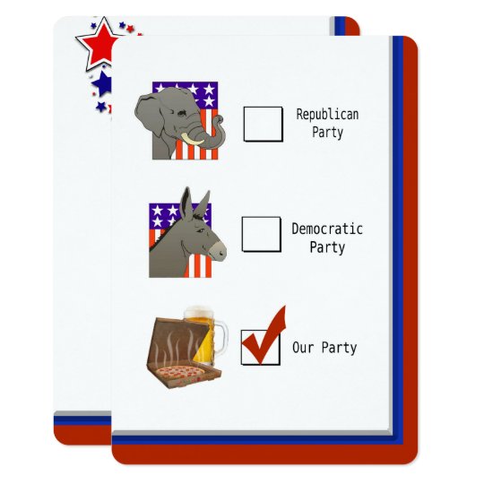 Political Election Night Party Invitation | Zazzle.co.uk