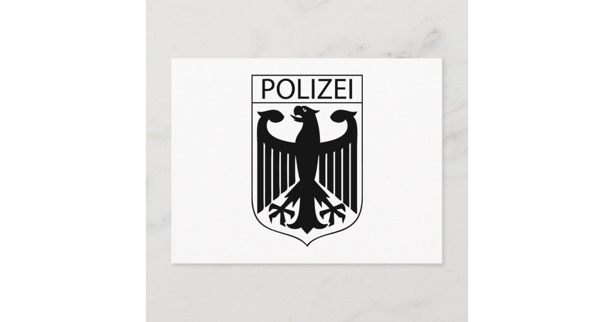 POLIZEI - German Police Symbol Gifts Postcard | Zazzle