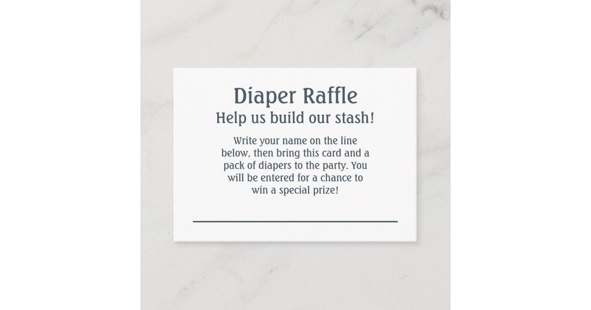 Polka-Dot Diaper Raffle Instructions & Ticket Enclosure Card | Zazzle