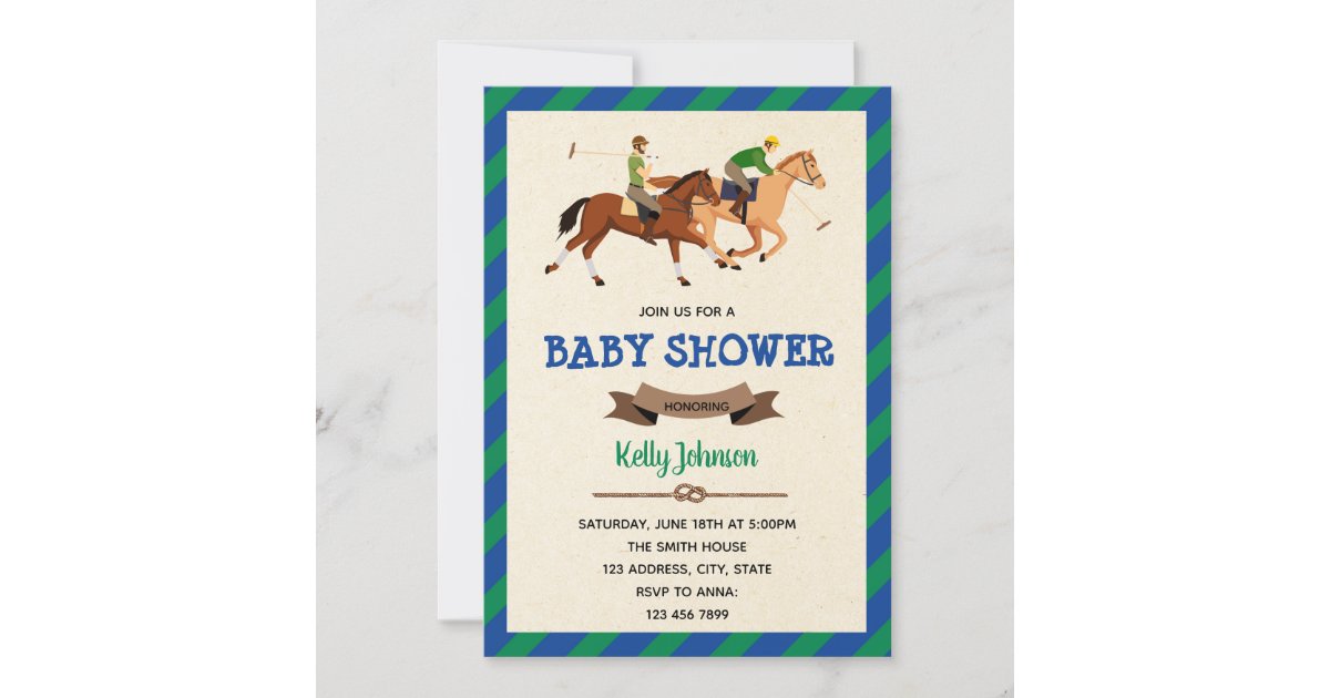 Polo match theme party invitation | Zazzle