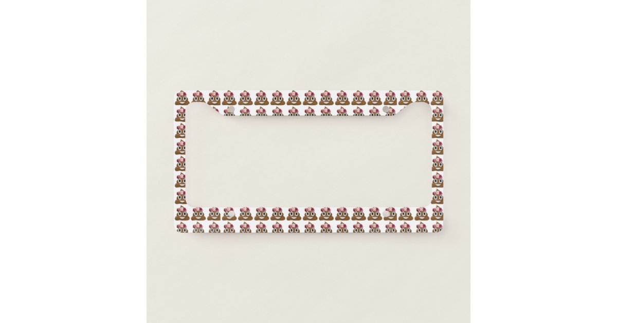poop emoji licence plate frame | Zazzle