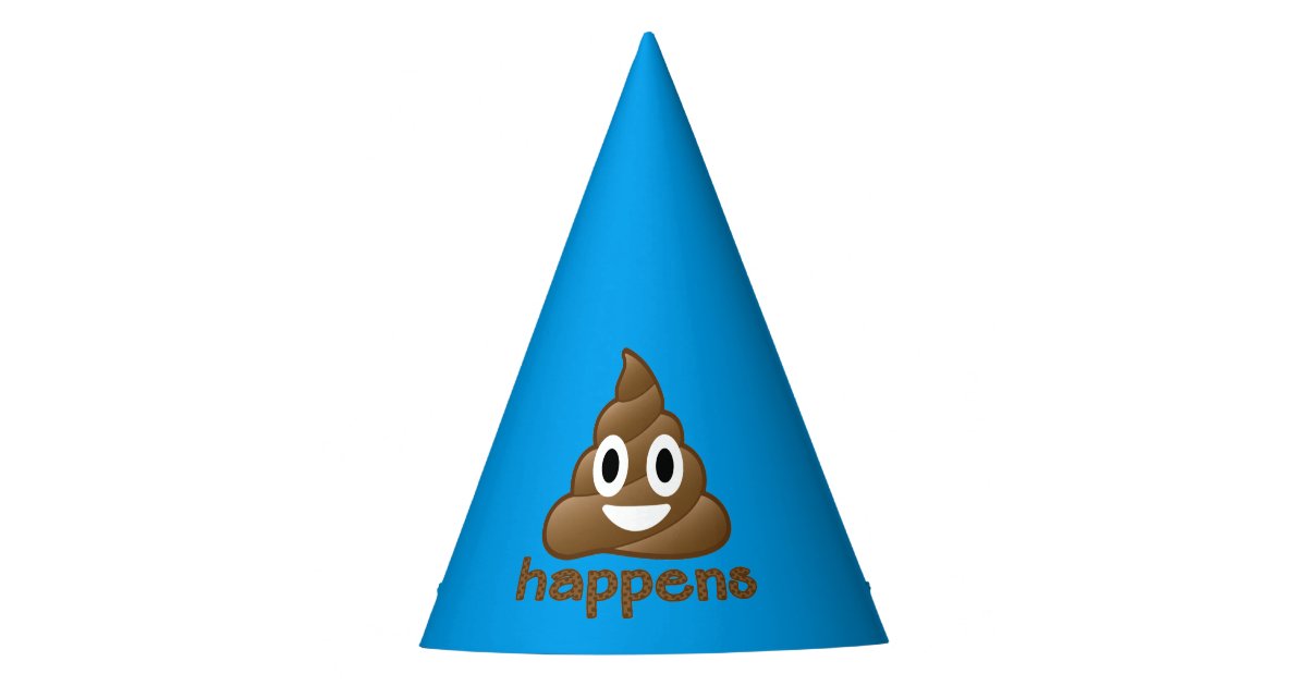 Poop Happens Emoji Party Hat | Zazzle