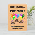 POOP party funny cute girls boys birthday Invitation | Zazzle