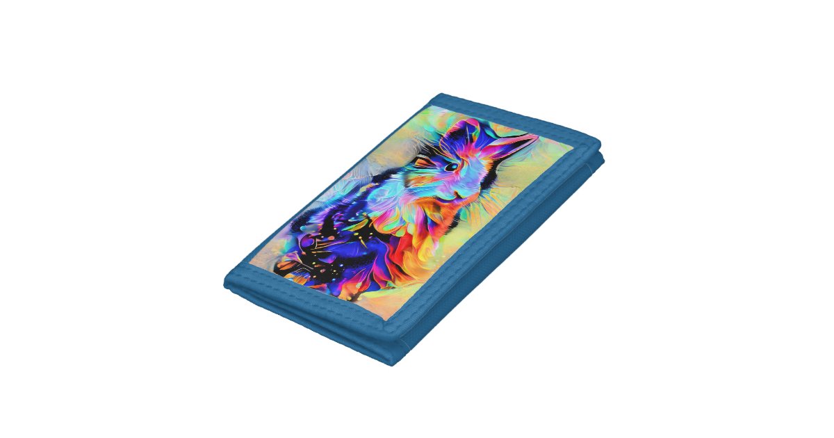 Pop Art Bunny ART by Lisa-Dawn Designs Trifold Wallet | Zazzle