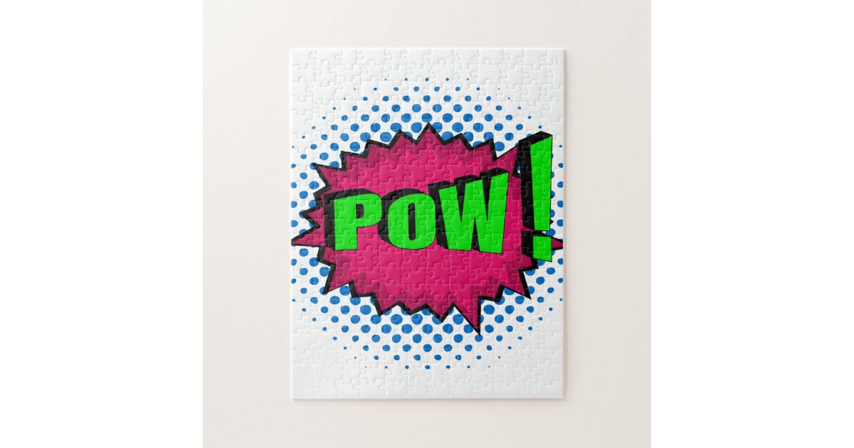 Pop Art Comic Pow! Jigsaw Puzzle | Zazzle