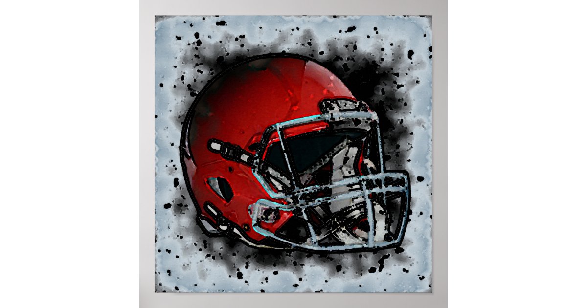 Pop Art Football Helmet Poster | Zazzle