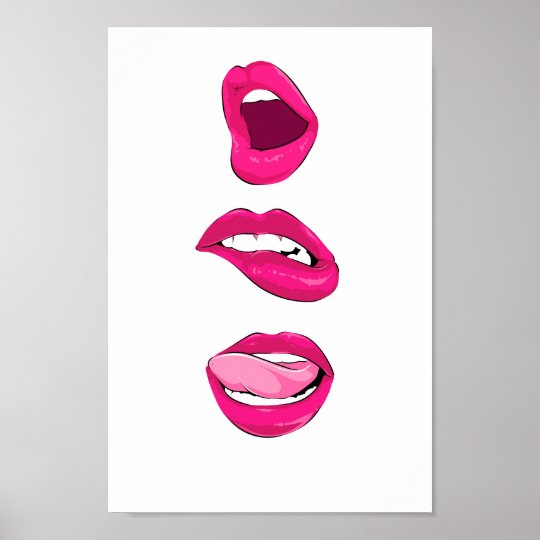 Pop art lips poster | Zazzle.co.uk