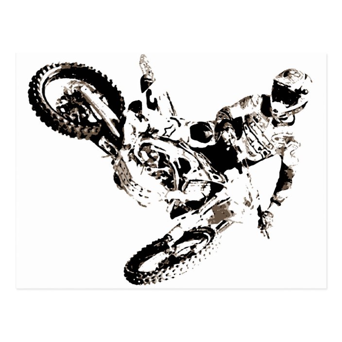 Pop Art Motocross Motorcyle Sport Postcard | Zazzle.co.uk