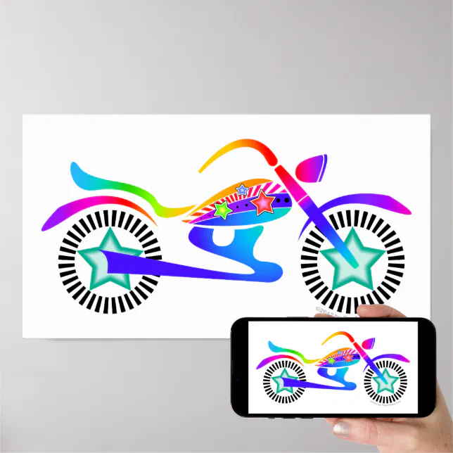 Pop Art MOTORCYCLE POSTER | Zazzle