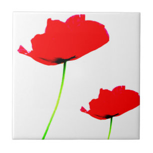 Poppy Decorative Ceramic Tiles | Zazzle.co.uk