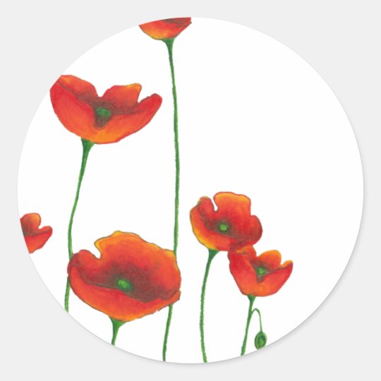 Poppy Sticker | Zazzle.co.uk