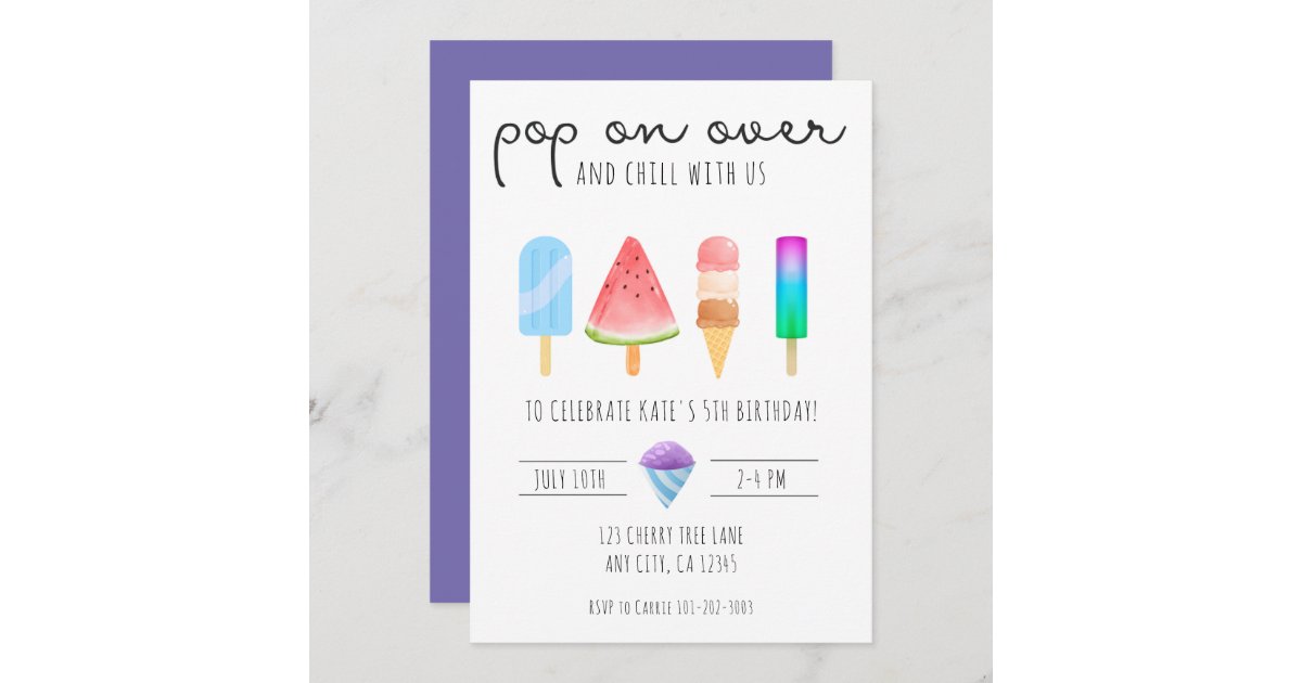 Popsicle Party Invitation | Zazzle