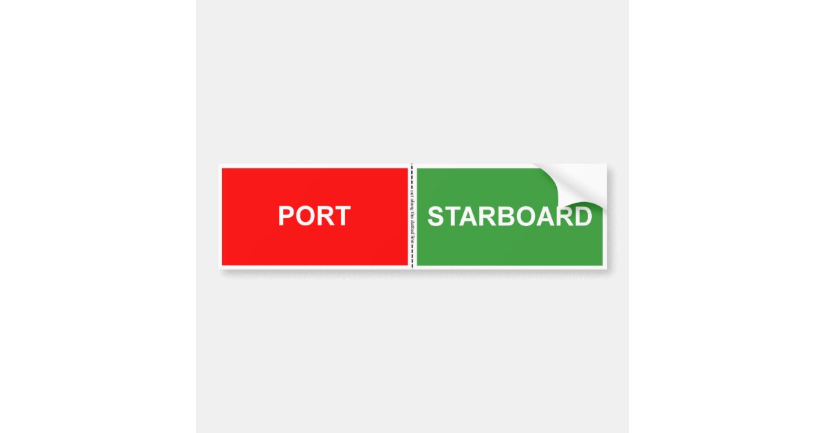 Port and Starboard sticker | Zazzle