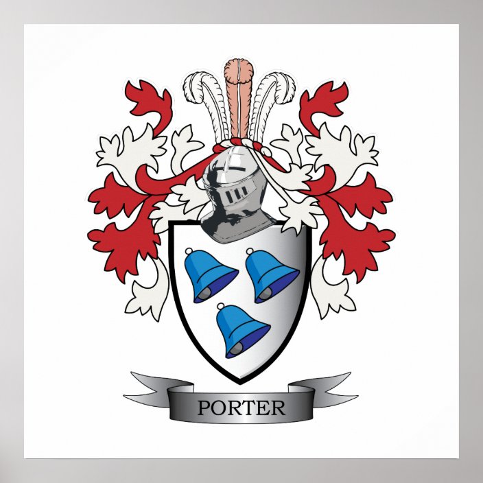 Porter Family Crest Coat of Arms Poster | Zazzle