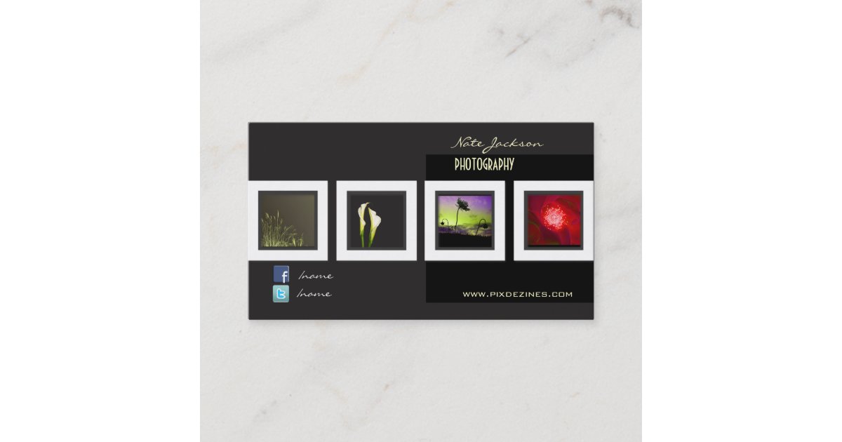 Portfolio business cards photos template | Zazzle