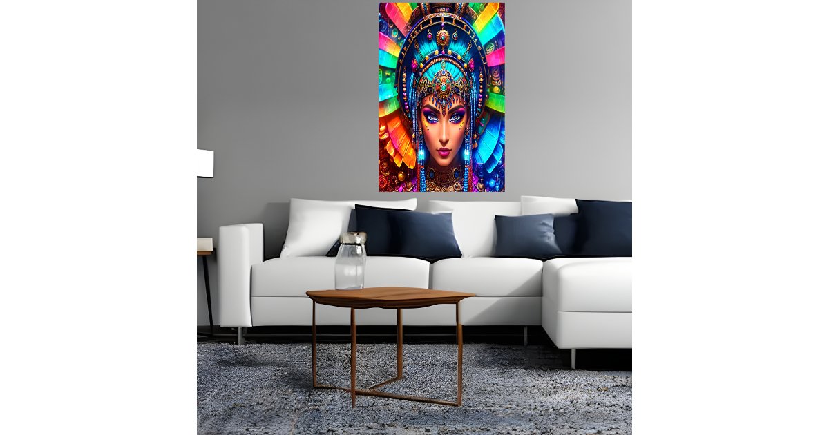 Portrait: Aztec Goddess Mictēcacihuātl | AI Art Poster | Zazzle