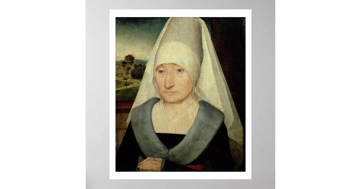 Portrait of an Old Woman (oil on panel) Poster | Zazzle