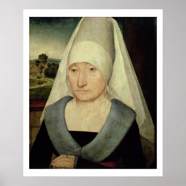 Portrait of an Old Woman (oil on panel) Poster | Zazzle