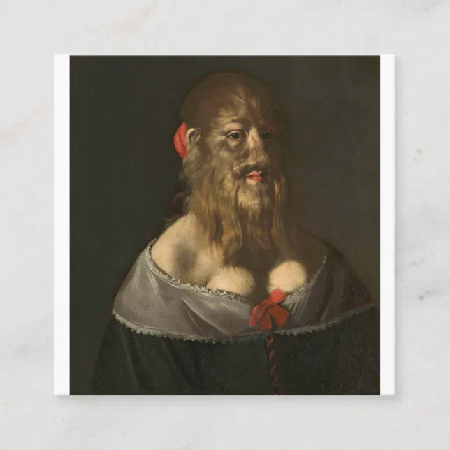 Portrait Of Barbara Van Beck Curiosities And Oddit Square Business Card ...