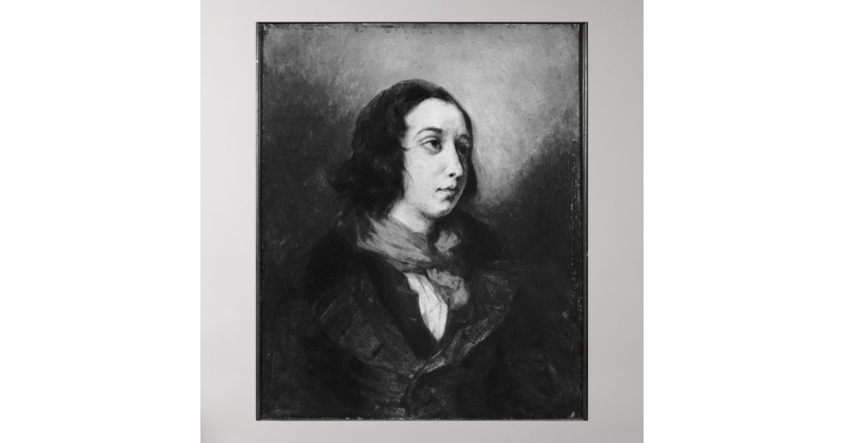 Portrait of George Sand, 1838 Poster | Zazzle