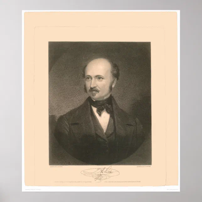 Portrait of John Sutter (1679A) - Restored Poster | Zazzle