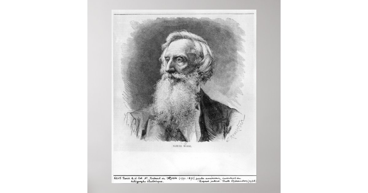 Portrait of Samuel Morse Poster | Zazzle