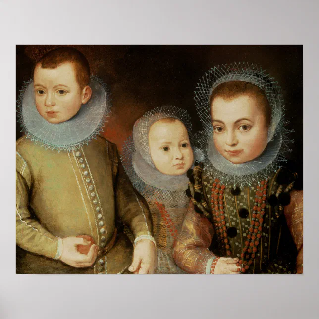 Portrait of Three Tudor Children Poster | Zazzle