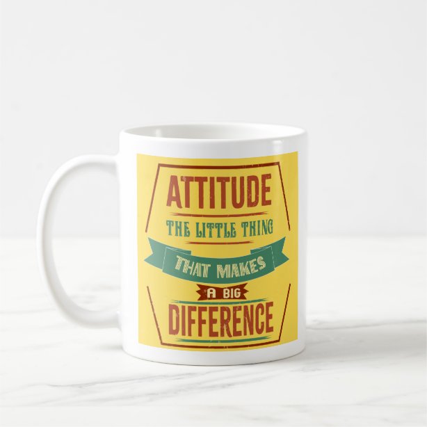 Positive Attitude Coffee Mugs | Zazzle UK